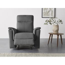 Relaxsessel Home Affaire "Southbrook, TV-Sessel mit Schlaffunktion, Wohnzimmer, Funktionssessel", grau (anthrazit), B:91cm H:99cm T:92cm, Webstoff 95% Polyester 5% Nylon, Sessel, Relaxsessel, mit manueller und elektrischer Relaxfunktion