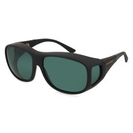 Cocoons Fitover L | &Uuml;berzieh-Sonnenbrille | Unisex | Fassung: Quadratisch, Kunststoff, Schwarz | Glasfarbe: G15