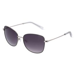 Esprit 40068 | Damen-Sonnenbrille | Fassung: Randlos, Butterfly, Edelstahl, Grau Silber | Glasfarbe: Grau Verlaufend