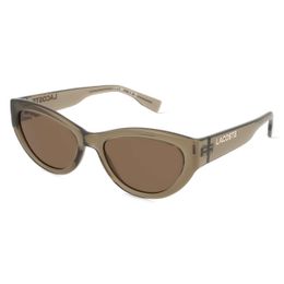 Lacoste L6013S | Unisex-Sonnenbrille | Fassung: Vollrand, Butterfly, Kunststoff, Gr&uuml;n Transparent | Glasfarbe: Gr&uuml;n