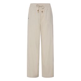 Leinenhose oxmo "Leinenhose OXAlfas Linen Mix", Damen, Gr. 38, N-Gr, grau (cement), Obermaterial: 55% Leinen LI. 45% Viskose CV., Hosen