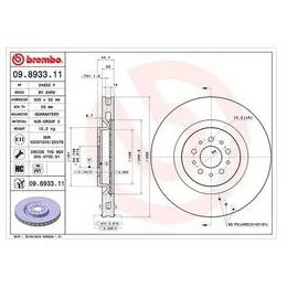MAGNETI MARELLI Bremsscheibe 360406000701 innenbel&uuml;ftet-Bel&uuml;ftung mit tropfenf&ouml;rmigen Fl&uuml;geln 330mm 32mm f&uuml;r ALFA ROMEO