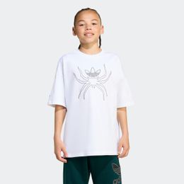 T-Shirt adidas originals "F&Uuml;R KINDER", Jungen, Gr. 170, wei&szlig;, Obermaterial: 100% Baumwolle, Rundhals, Shirts T-Shirt, sportlicher Stil, kurze &Auml;rmel, mit Rundhalsausschnitt, f&uuml;r Kinder