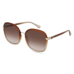 Chlo&eacute; Chlo&eacute; CH0031S | Damen-Sonnenbrille | Fassung: Vollrand, Eckig, Kunststoff, Braun | Glasfarbe: Braun