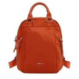 Rucksack Tamaris "Rucksack TAS Giuseppa", Damen, Gr. B/H/T: 26cm x 32cm x 15cm, rot (rust 624), Polyester, Rucks&auml;cke Rucksack