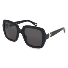 Chlo&eacute; Chlo&eacute; CH0301S | Damen-Sonnenbrille | Fassung: Vollrand, Eckig, Acetat, Schwarz | Glasfarbe: Grau