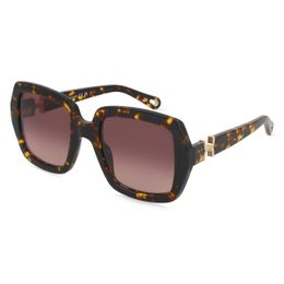 Chlo&eacute; Chlo&eacute; CH0301S | Damen-Sonnenbrille | Fassung: Vollrand, Eckig, Acetat, Havanna | Glasfarbe: Rot