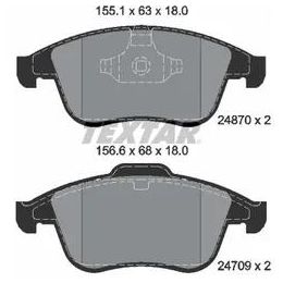TEXTAR Bremsbelagsatz, Scheibenbremse 2487001 f&uuml;r RENAULT SAMSUNG