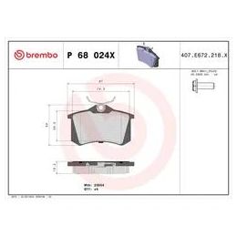 Brembo Bremsbelagsatz, Scheibenbremse p68024x f&uuml;r VAUXHALL RENAULT PEUGEOT CITRO&Euml;N SAMSUNG