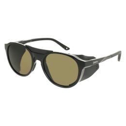 Smith VENTURE | Unisex-Sonnenbrille | Fassung: Vollrand, Panto, Kunststoff, Schwarz | Glasfarbe: Gr&uuml;n