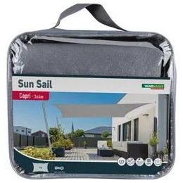 Sonnensegel Windhager "Capri Rechteck", grau, B:300cm T:400cm, Polyethylen, Sonnensegel, 3x4m, grau