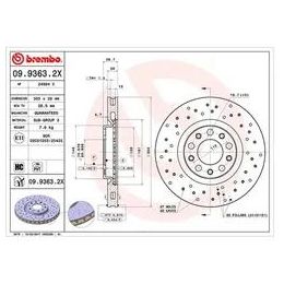 MAGNETI MARELLI Bremsscheibe 360406133002 innenbel&uuml;ftet-Bel&uuml;ftung mit tropfenf&ouml;rmigen Fl&uuml;geln 305mm 28mm f&uuml;r ALFA ROMEO FIAT (GAC) CHRYSLER DODGE