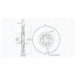MAGNETI MARELLI Bremsscheibe 360406117101 innenbel&uuml;ftet-Bel&uuml;ftung mit tropfenf&ouml;rmigen Fl&uuml;geln 340mm 30mm f&uuml;r PEUGEOT DS (CAPSA)