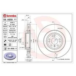 MAGNETI MARELLI Bremsscheibe 360406122101 innenbel&uuml;ftet-Bel&uuml;ftung mit tropfenf&ouml;rmigen Fl&uuml;geln 350mm 32mm f&uuml;r MERCEDES-BENZ BRABUS