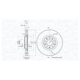 MAGNETI MARELLI Bremsscheibe 360406011301 innenbel&uuml;ftet-Bel&uuml;ftung mit tropfenf&ouml;rmigen Fl&uuml;geln 305mm 28mm f&uuml;r ALFA ROMEO FIAT (GAC) JEEP CHRYSLER
