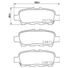DON Bremsbelagsatz, Scheibenbremse pcp1123 f&uuml;r NISSAN INFINITI SUZUKI SAMSUNG MITSUBISHI RENAULT