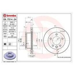 MAGNETI MARELLI Bremsscheibe 360406032500 innenbel&uuml;ftet-Bel&uuml;ftung mit tropfenf&ouml;rmigen Fl&uuml;geln 276mm 22mm f&uuml;r VW