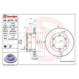 MAGNETI MARELLI Bremsscheibe 360406033200 innenbel&uuml;ftet-Bel&uuml;ftung mit tropfenf&ouml;rmigen Fl&uuml;geln 285mm 22mm f&uuml;r DODGE MERCEDES-BENZ VW