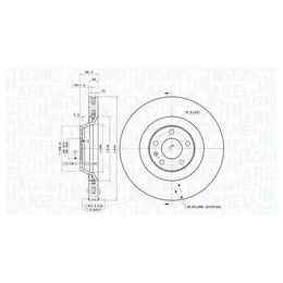 MAGNETI MARELLI Bremsscheibe 360406002101 innenbel&uuml;ftet-Bel&uuml;ftung mit tropfenf&ouml;rmigen Fl&uuml;geln 347mm 30mm f&uuml;r AUDI