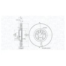 MAGNETI MARELLI Bremsscheibe 360406069501 innenbel&uuml;ftet-Bel&uuml;ftung mit tropfenf&ouml;rmigen Fl&uuml;geln 330mm 30mm f&uuml;r CITRO&Euml;N PEUGEOT