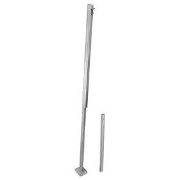 Sonnensegelmast Windhager "Premium", silber (silberfarben), &Oslash;:60cm, Aluminium, Masten, h&ouml;henverstellbares Gleitschienensystem