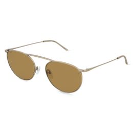 Calvin Klein CK26106ST | Unisex-Sonnenbrille | Fassung: Vollrand, Panto, Titan, Gold Hell | Glasfarbe: Gelb einfarbig