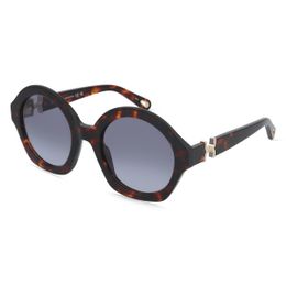 Chlo&eacute; Chlo&eacute; CH0302S | Damen-Sonnenbrille | Fassung: Vollrand, Rund, Acetat, Havanna | Glasfarbe: Violett