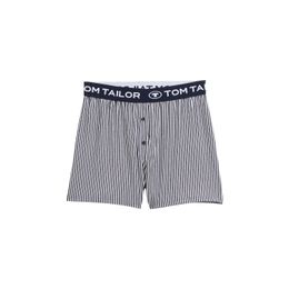 Tom Tailor Damen Pyjama-Shorts mit Streifenmuster, blau, Gestreift, Gr. 34