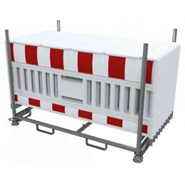 Schake Absperrschrankengitter NOX LIGHT SET; ohne Lampenadapter, mit Folie Typ RA1/A rot-wei&szlig;