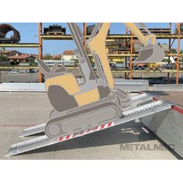 Metalmec Verladerampen M076/40 - 075x300x3995 mm / mit R&auml;nder
