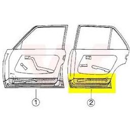 Van Wezel T&uuml;r, Karosserie 3010277 hinten links