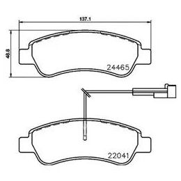 MAGNETI MARELLI Bremsbelagsatz, Scheibenbremse 363700461125 f&uuml;r FIAT PEUGEOT RAM