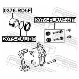 FEBEST F&uuml;hrungsbolzen, Bremssattel 2074flavfkit Vorderachse f&uuml;r GENERAL MOTORS CHRYSLER ALFAROME/FIAT/LANCI