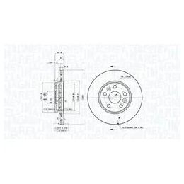 MAGNETI MARELLI Bremsscheibe 360406106901 Innenbel&uuml;ftet-Bel&uuml;ftung mit tropfenf&ouml;rmigen Fl&uuml;geln 280mm 24mm f&uuml;r MERCEDES-BENZ NISSAN RENAULT
