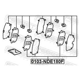 FEBEST Anti-Quietsch-Folie, Bremsbelag (R&uuml;ckenplatte) 0103nde180f f&uuml;r TOYOTA