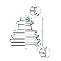 SPIDAN L&Ouml;BRO Faltenbalg, Antriebswelle 190966