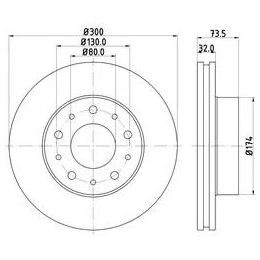 DON Bremsscheibe pcd19491 300mm 32mm f&uuml;r CITRO&Euml;N PEUGEOT FIAT RAM