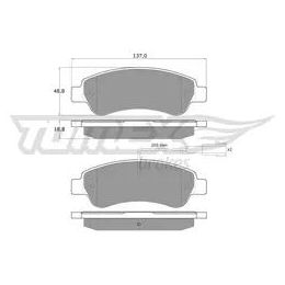 TOMEX BRAKES Bremsbelagsatz, Scheibenbremse tx1810 Hinterachse f&uuml;r FIAT PEUGEOT RAM