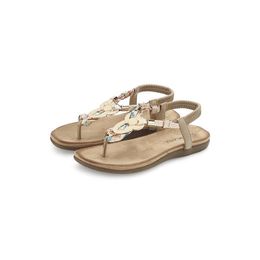 Lascana Zehentrenner 'Sommerschuh, offener Schuh, Sandalette,' beige Gr. 37 f&uuml;r Damen