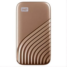 Western Digital SSD-Festplatte "Mobile Festplatte "My Passport SSD" 2 TB", goldfarben, 2000 GB, Schreibgeschwindigkeitmaximal 1000 MB/s Lesegeschwindigkeitmaximal 1050 MB/s, Festplatten