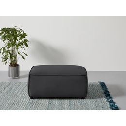 Polsterhocker Home Affaire "Marva, B: 100 cm", schwarz, B:100cm H:44cm T:67cm, 100% Polyester, Hocker, Polsterhocker, passend zur Polsterserie "Marva", Federkern