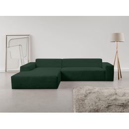 Ecksofa WERK2 "Zeus-XL, B/T: 311/210 cm, Mega-Sofa mit gro&szlig;er Sitztiefe, modern", gr&uuml;n (moosgr&uuml;n), B:311cm H:70cm T:210cm, 90% Polyester, 10% Nylon, Sofas, Ecksofa, Curvy Trend Garnitur mit urbaner Optik, bequem, Big-Sofa, L-Form