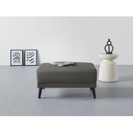 Polsterhocker Home Affaire "Asra, B: 86 cm", grau (anthrazit), B:86cm H:45cm T:60cm, 100% Polyester, Hocker, Polsterhocker, passend zur Polsterserie "Asra", Federkern