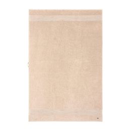 Badetuch Lacoste "LLECROCO", cappuccino, B:100cm L:150cm, Frottier, Baumwolle, Handt&uuml;cher, Badetuch, mit Label-Applikationen und Bord&uuml;re