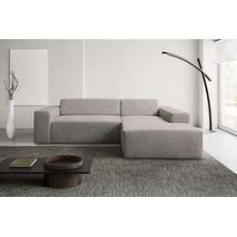 Ecksofa WERK2 "Zeus-L Breite: 253 cm, modern & zeitlos, bequemes Sofa", beige, B:253cm H:70cm T:188cm, 92% Polyester, 8% Nylon, Sofas, Ecksofa, moderne Optik mit abgerundeten Kanten