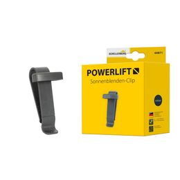 Halterung Schellenberg "f&uuml;r Handsender von Garagentorantrieben, Powerlift Sonnenblenden-Clip", anthrazit, B:3,7cm H:3,7cm T:8,2cm, Acrylnitril-Butadien-Styrol (ABS), Ger&auml;tehalterungen, zur Montage an der Autosonnenblende, anthrazit