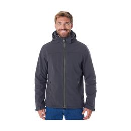 Softshelljacke Killtec "Herren Softshelljacke", Herren, Gr. L, grau (anthrazit), Oberseite: 100% Polyester;R&uuml;ckseite: 100% Polyester, Jacken Softshelljacke, Wasserabweisende Softshelljacke mit Fleece, abnehmbarer Kapuze