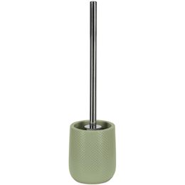 WC-Garnitur Kleine Wolke "Dotty", gr&uuml;n (schilf), B:11cm H:40,5cm L:11cm, Steinzeug, Reinigungsb&uuml;rsten