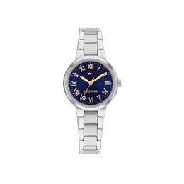 Quarzuhr Tommy Hilfiger "Becca", silberfarben, blau, Armbanduhren, Damen, Quarzuhr, Armbanduhr, Damenuhr, Edelstahlarmband, analog