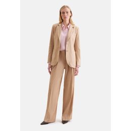 Jackenblazer Seidensticker, Damen, Gr. 34, beige, 48% Leinen, 31% Polyester, 17% Viskose, 4% Elasthan, unifarben, Blazer
